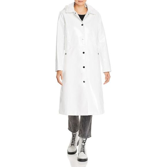 Jane Post | Jackets & Coats | Jane Post Womens White Faux Leather Long ...
